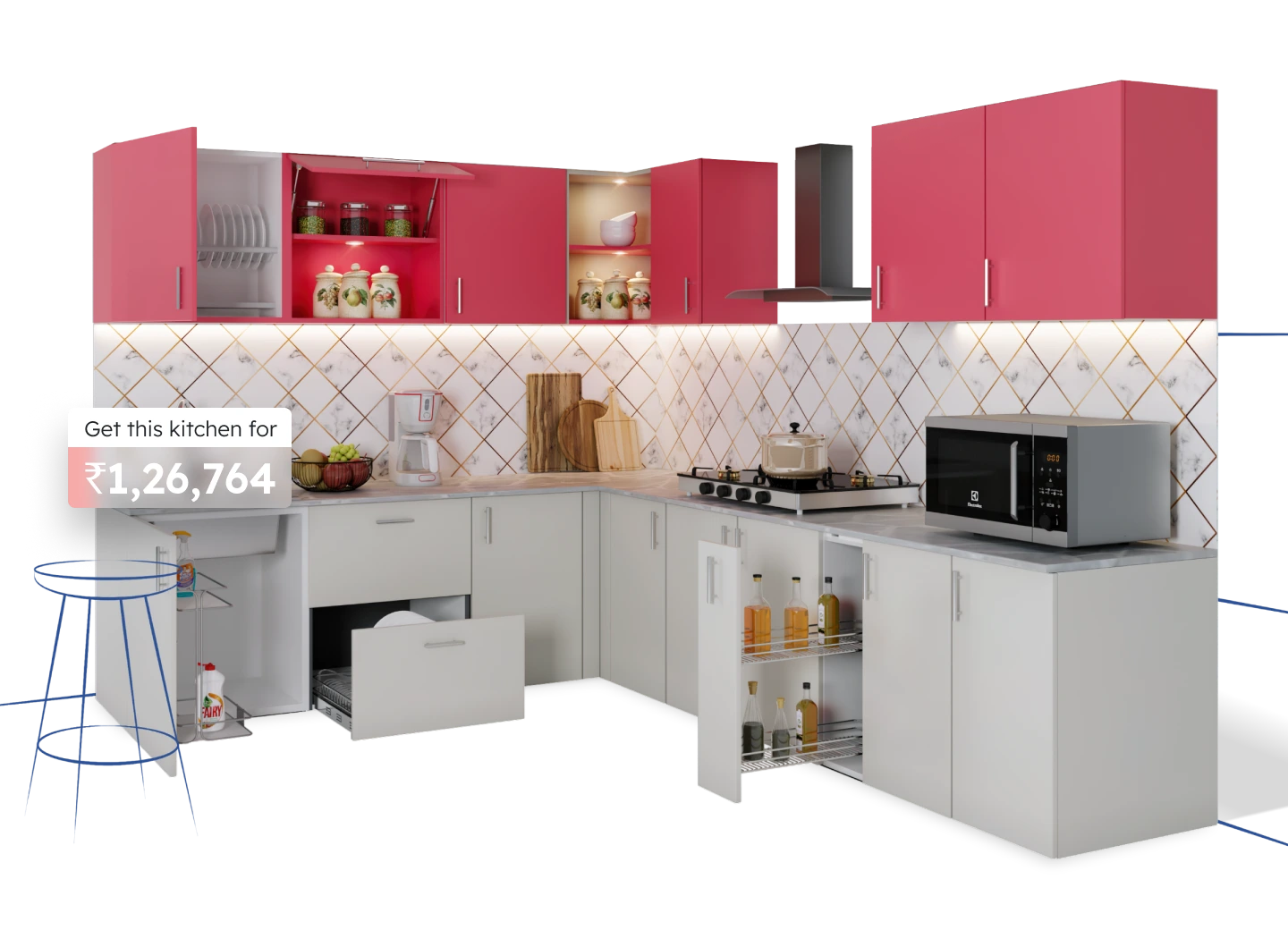 Best Kitchen Designes - Budget Friendly Modular Kitchen Design | Doowup